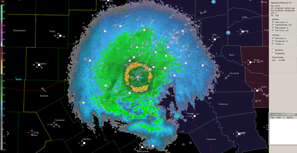 Radar Bright Band Ring | WX5FWD SKYWARN® Team